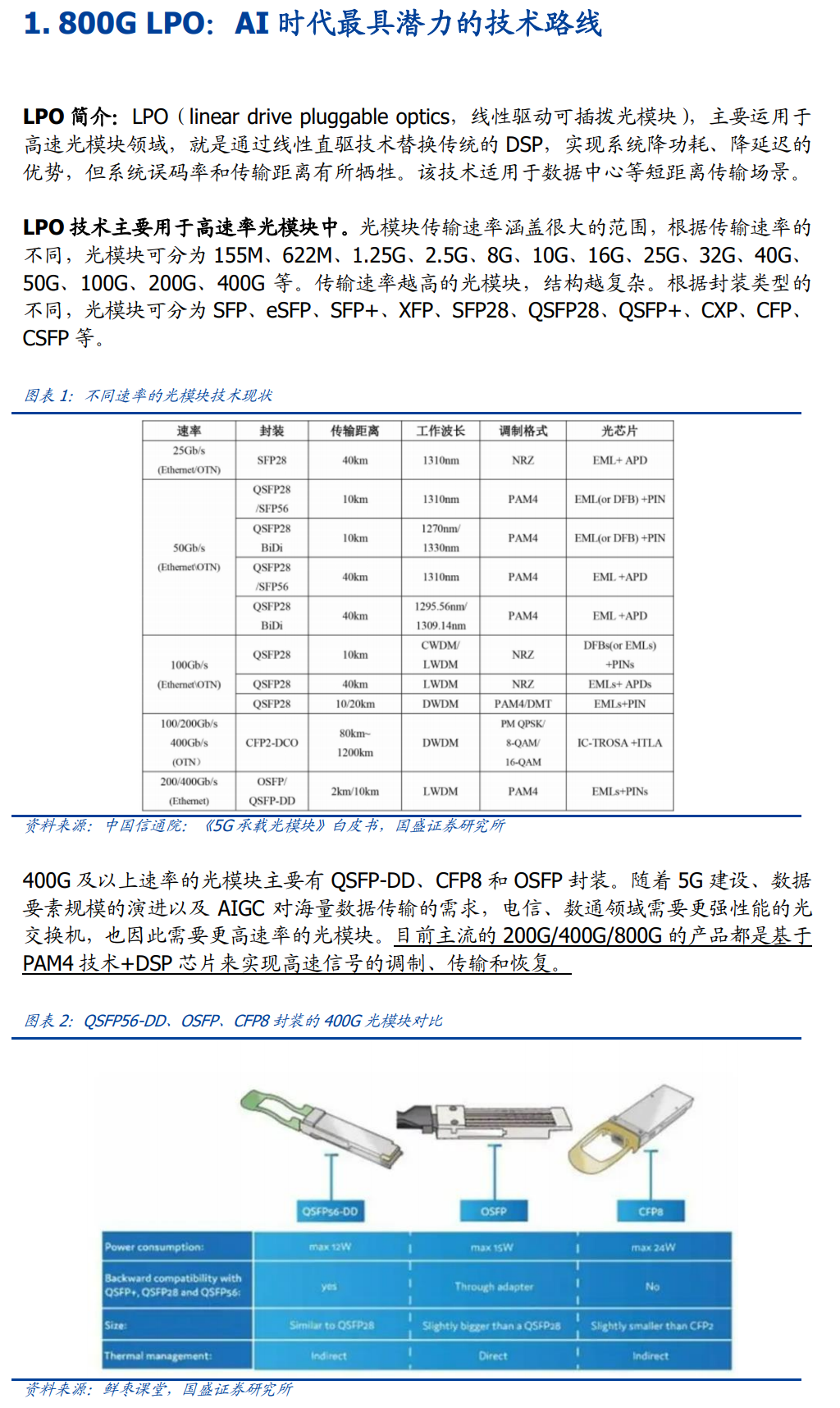 AI时代最具潜力的技术-低功耗、低延迟、低成本、可插拔的LPO有望在2024 年底迎来量产-韭研公社